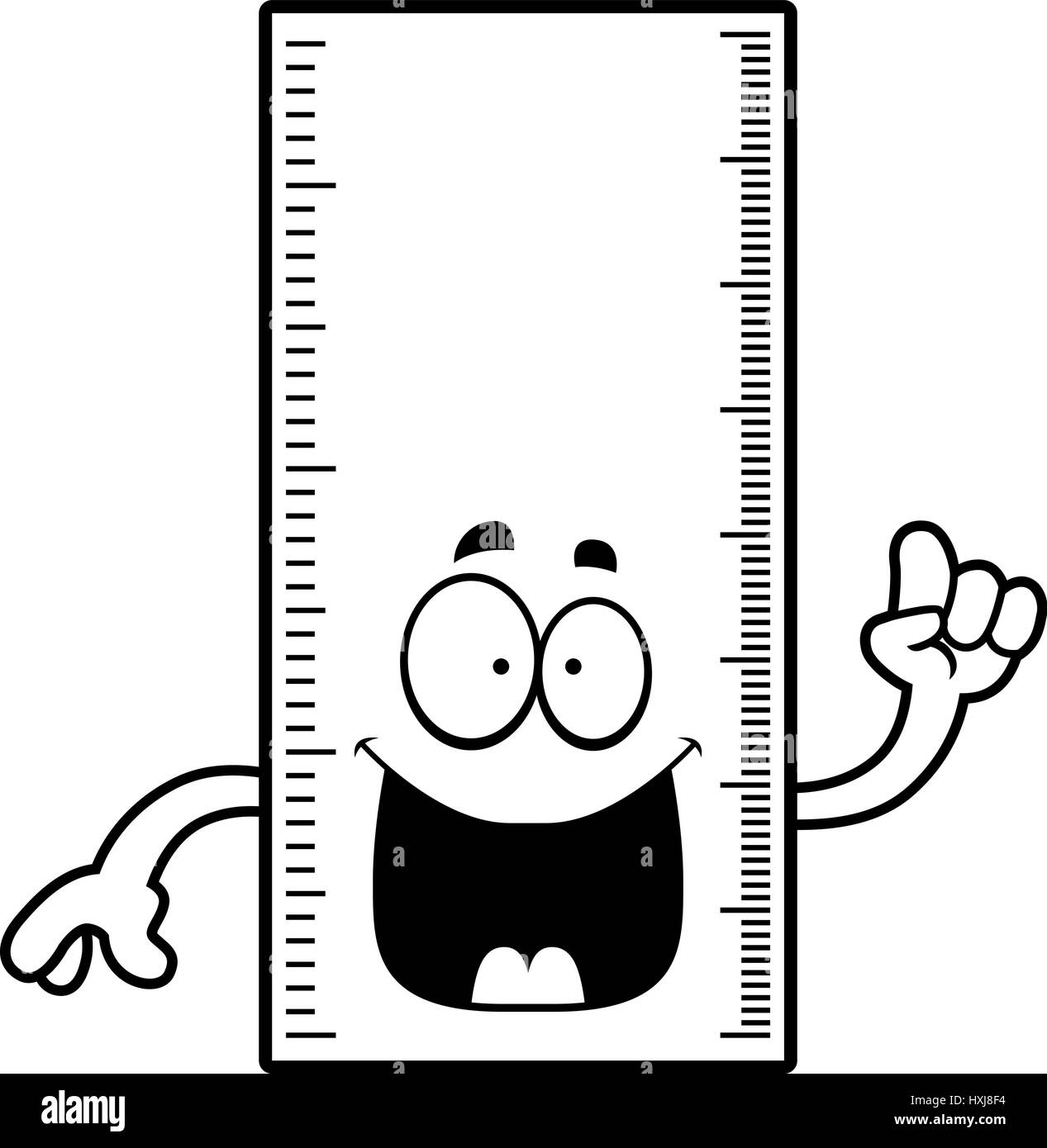 Cartoon illustration ruler idea Stock Vector Images - Alamy