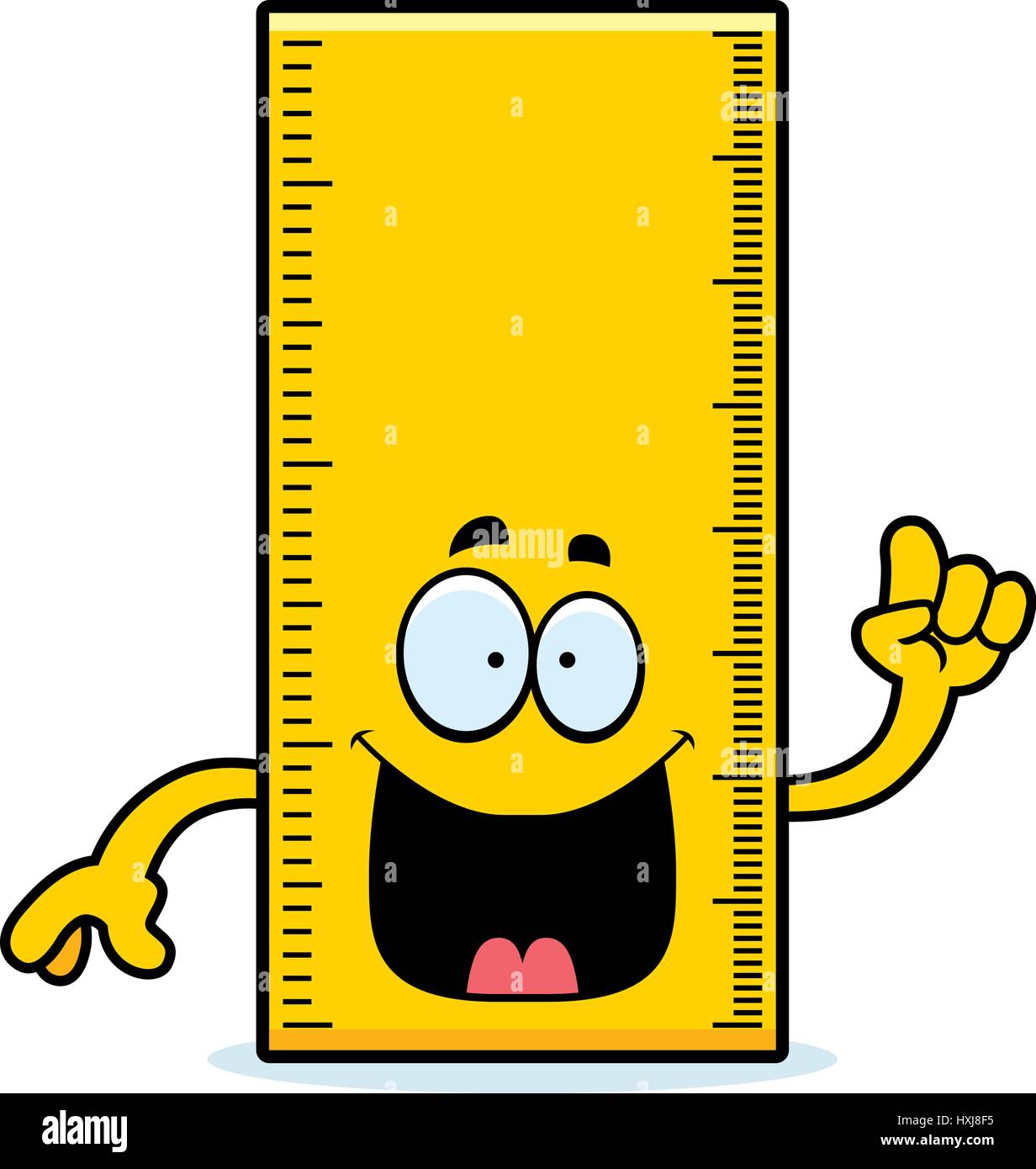 Measuring with a ruler Stock Vector Images - Alamy