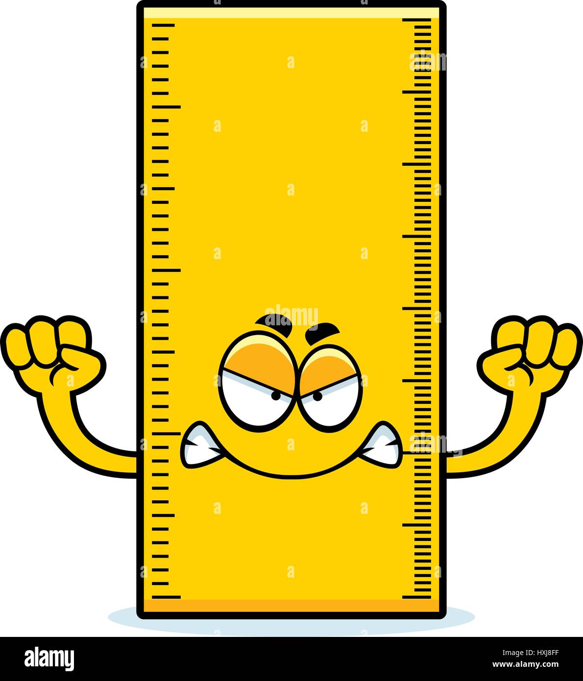 A cartoon illustration of a ruler looking angry Stock Vector Image ...