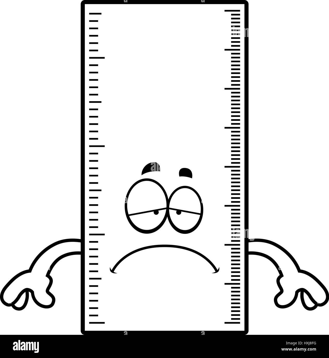 A cartoon illustration of a ruler looking sad Stock Vector Image & Art ...