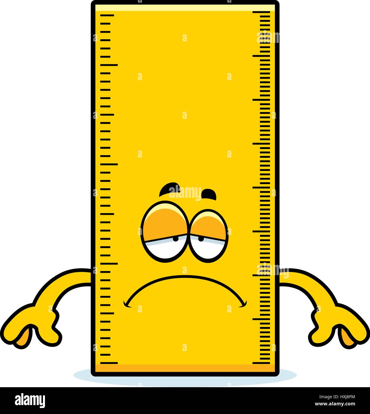 A cartoon illustration of a ruler looking sad Stock Vector Image & Art ...