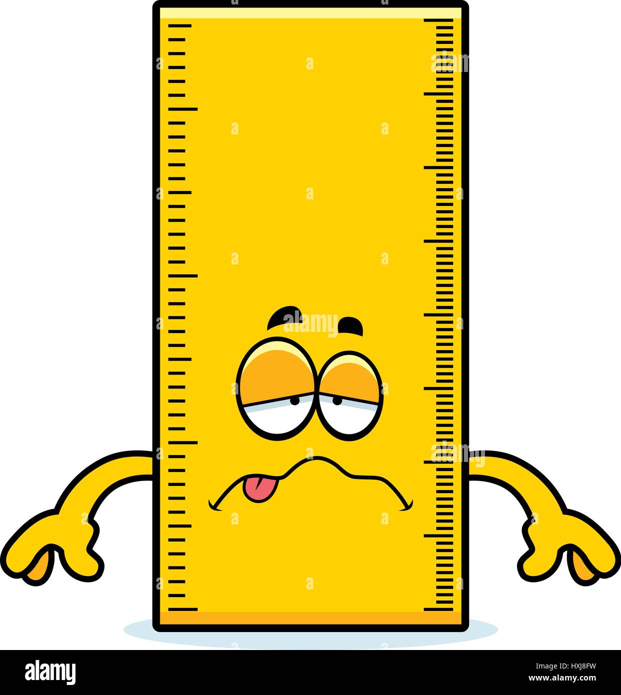 A cartoon illustration of a ruler looking sick Stock Vector Image & Art ...