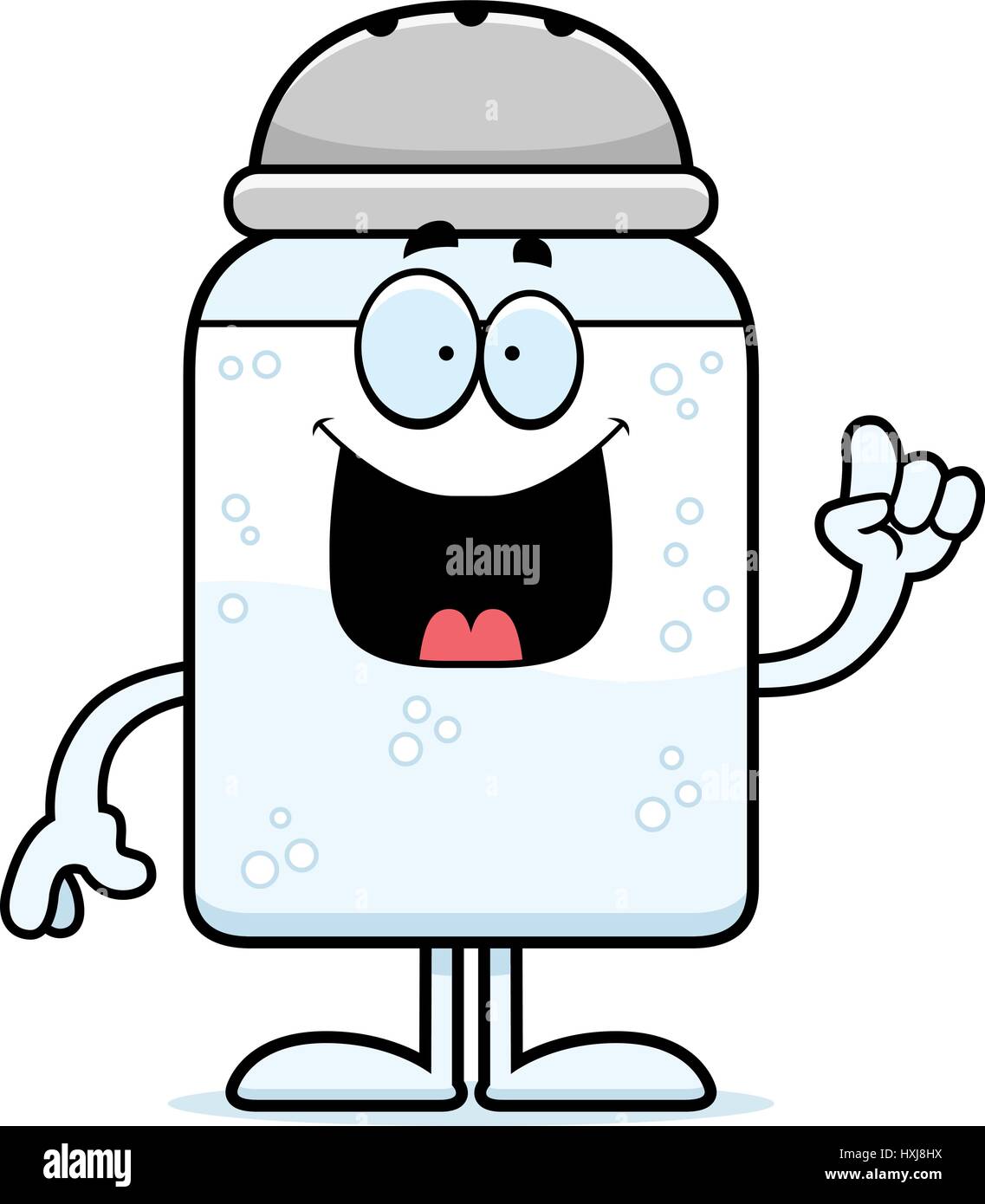 A cartoon illustration of a salt shaker with an idea Stock Vector Image ...