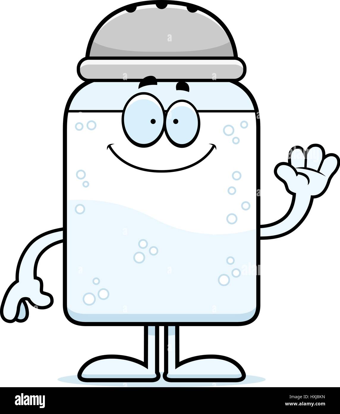 A cartoon illustration of a salt shaker waving Stock Vector Image & Art ...
