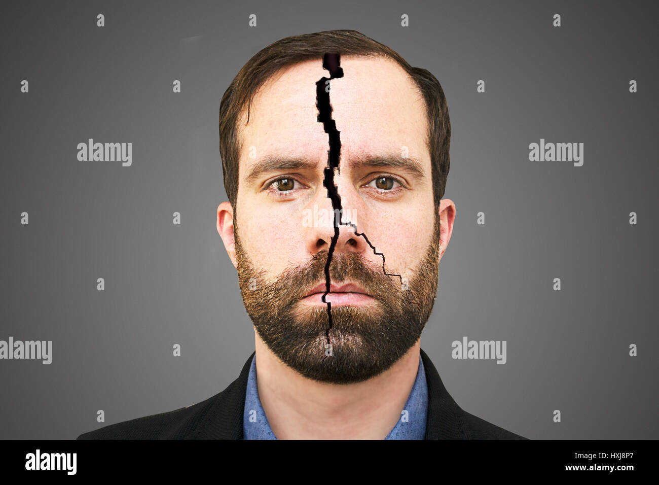 Crack cracked face hi-res stock photography and images - Alamy