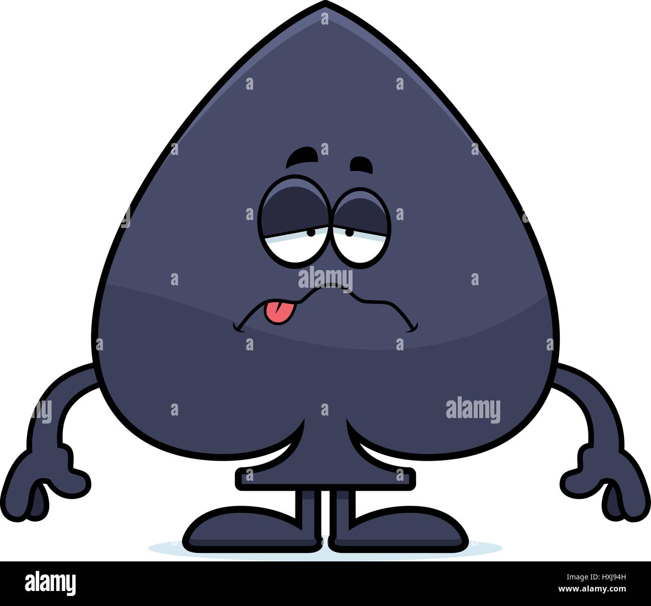 Cartoon illustration spade card suit hi-res stock photography and ...