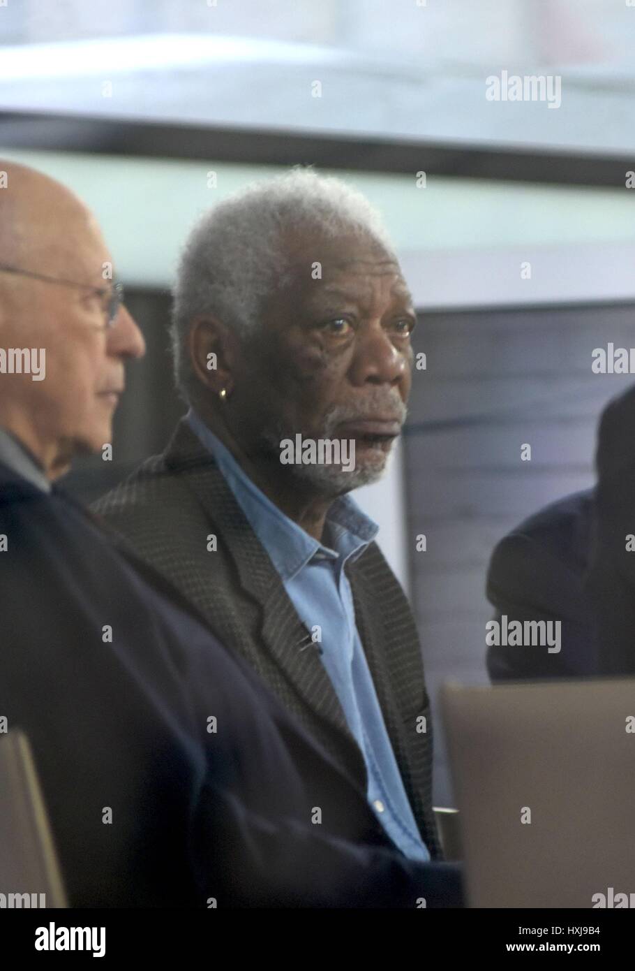 New York, NY, USA. 28th Mar, 2017. Morgan Freeman out and about for ...