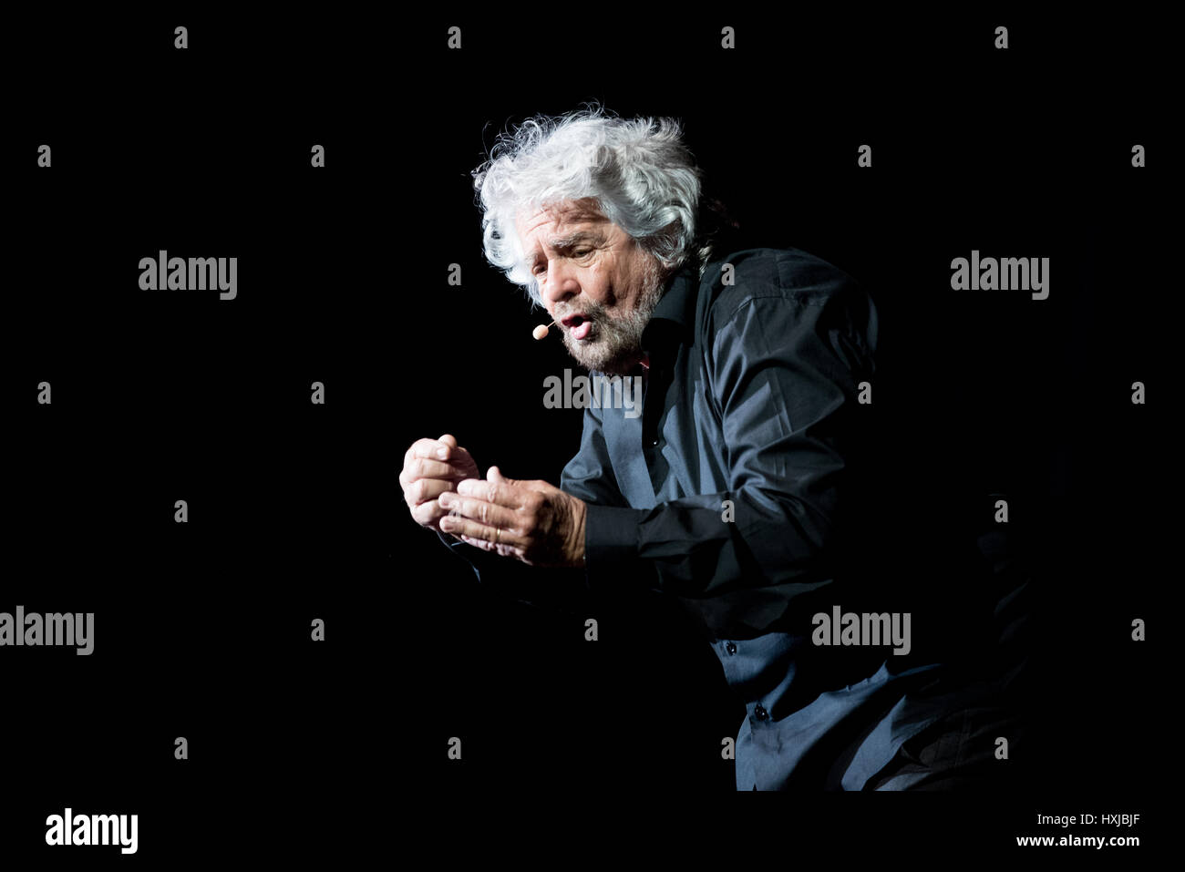 Turin, Italy. 28th March, 2017. The Italian comedian and Politician ...