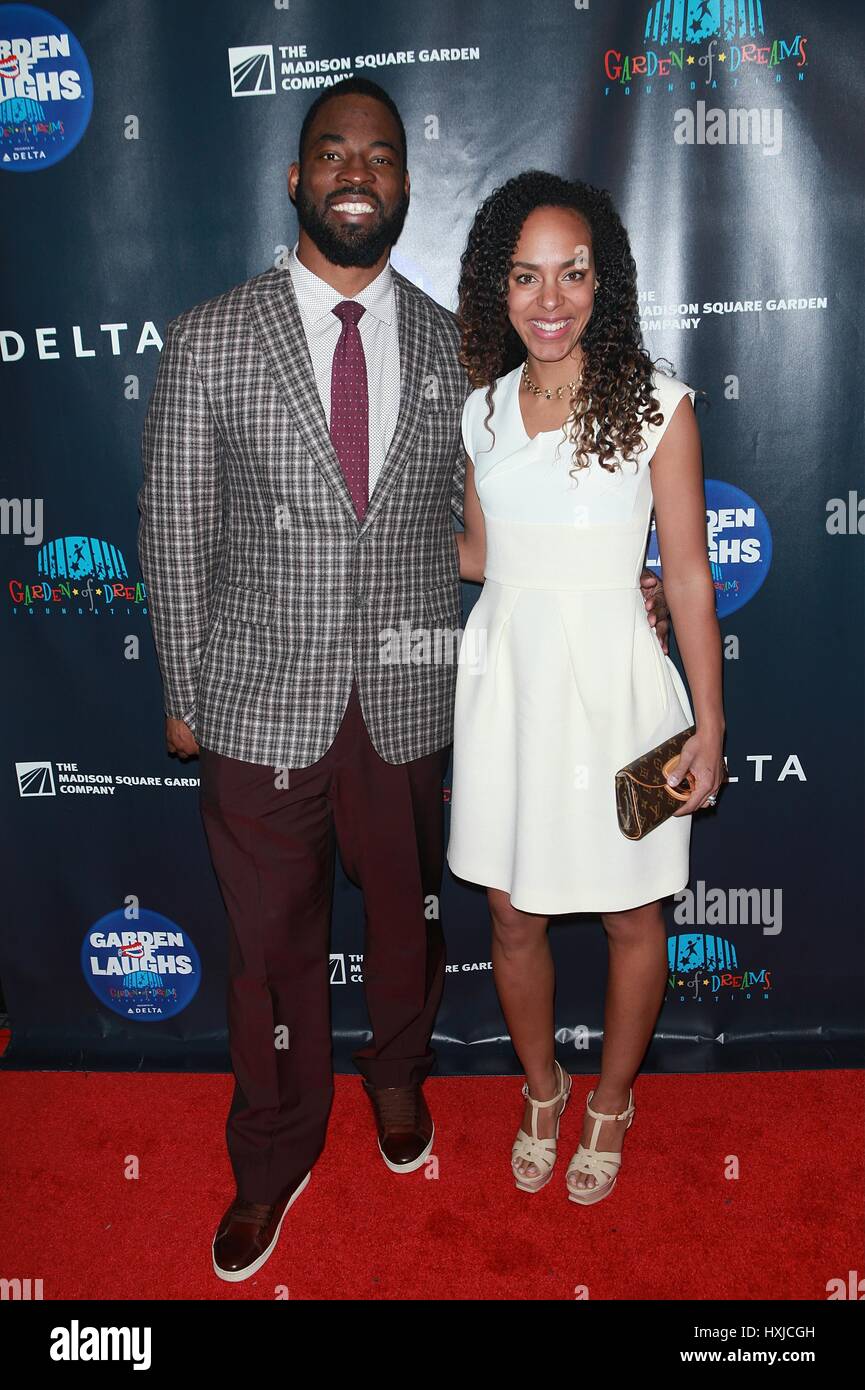 New York, NY, USA. 28th Mar, 2017. Justin Tuck and Lauran Williamson ...