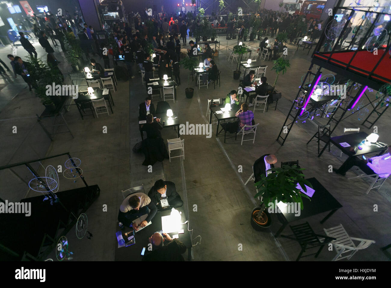 Tokyo, Japan. 29th Mar, 2017. People attend the first day of Slush ...