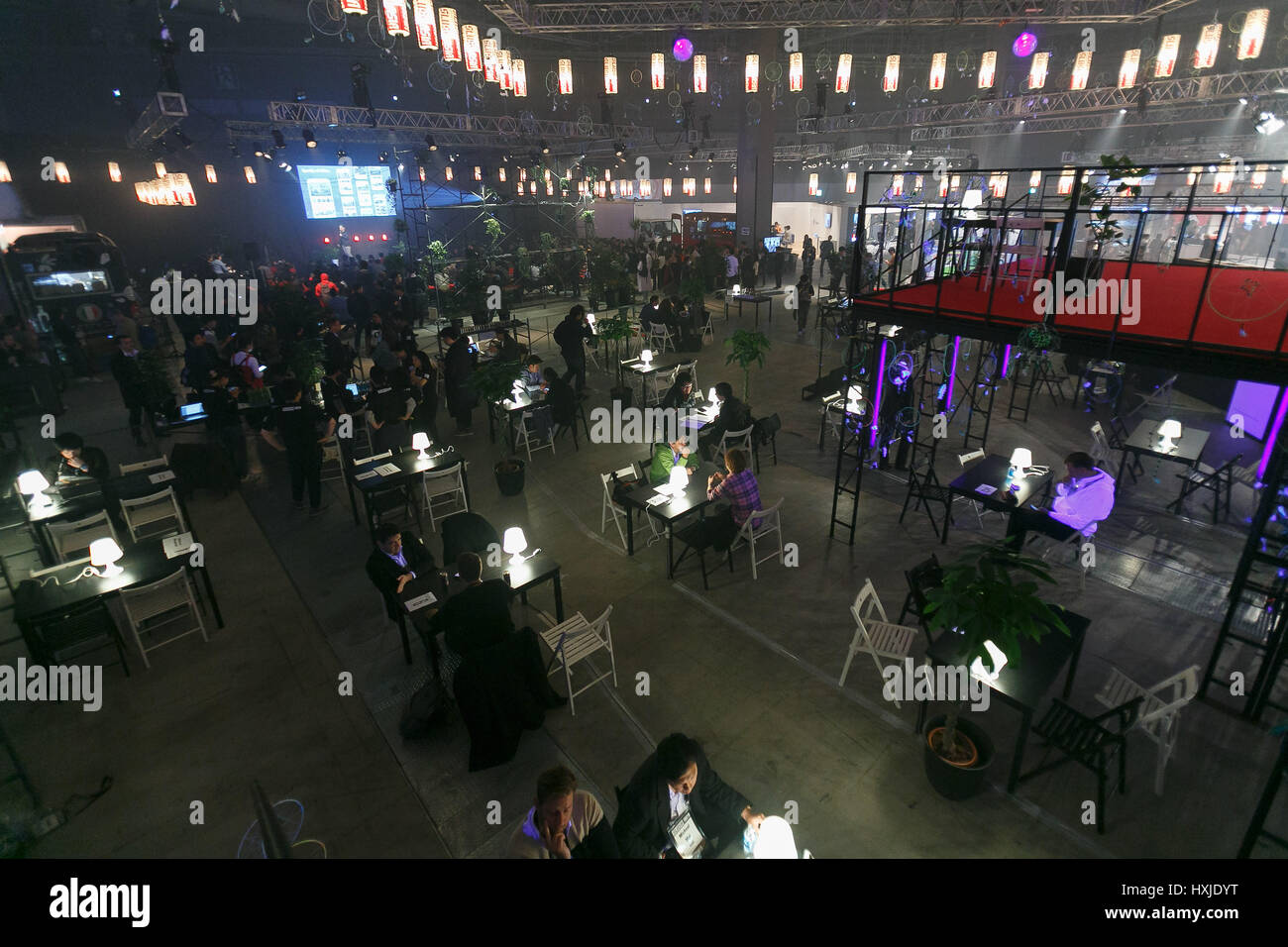 Tokyo, Japan. 29th Mar, 2017. People attend the first day of Slush ...