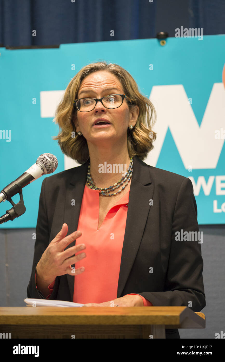 Wyandanch, New York, USA. 26th Mar, 2017. LAURA CURRAN, Nassau County ...