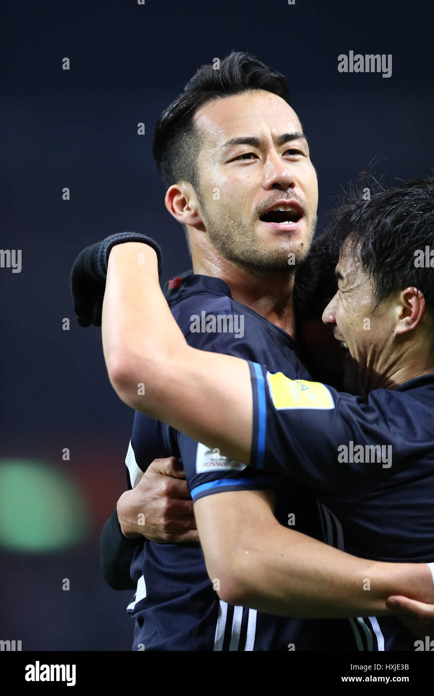 Saitama, Japan. 28th Mar, 2017. Maya Yoshida, Shinji Okazaki (JPN ...