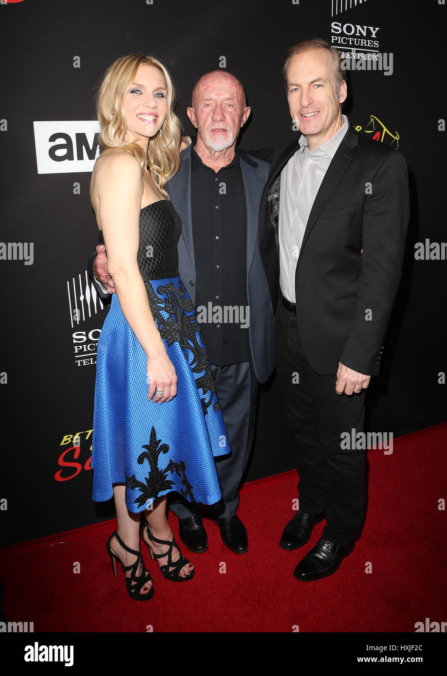 Culver City, USA. 28th Mar, 2017. Rhea Seehorn, Jonathan Banks, Bob ...