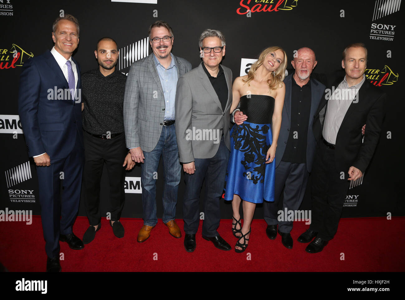 Culver City, USA. 28th Mar, 2017. Patrick Fabian, Michael Mando, Vince ...