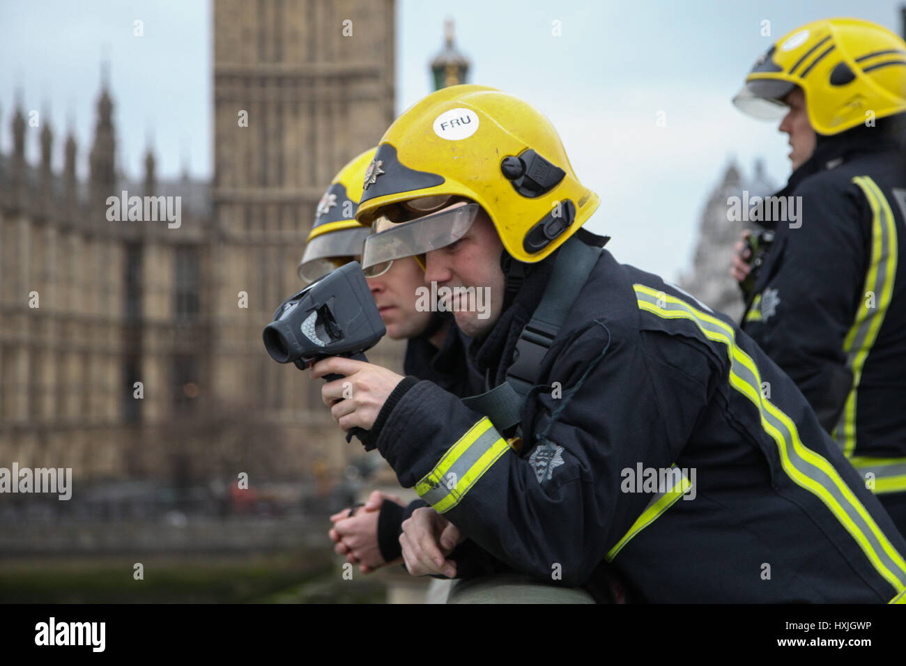 Westminster Bridge. London. UK .29 Mar 2017 - Emergency services on ...