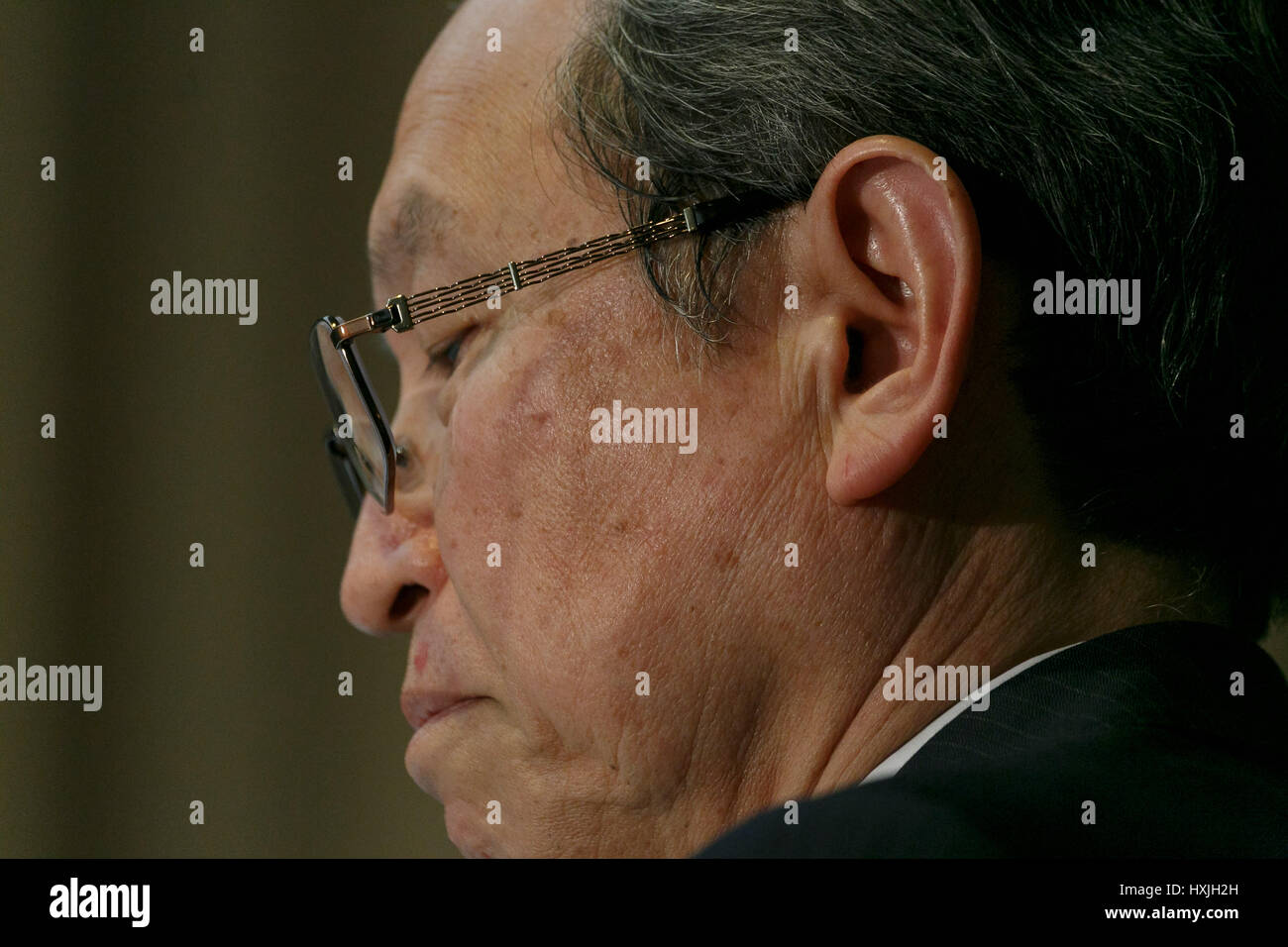 Tokyo, Japan. 29th March 2017. Toshiba Corp. President Satoshi ...