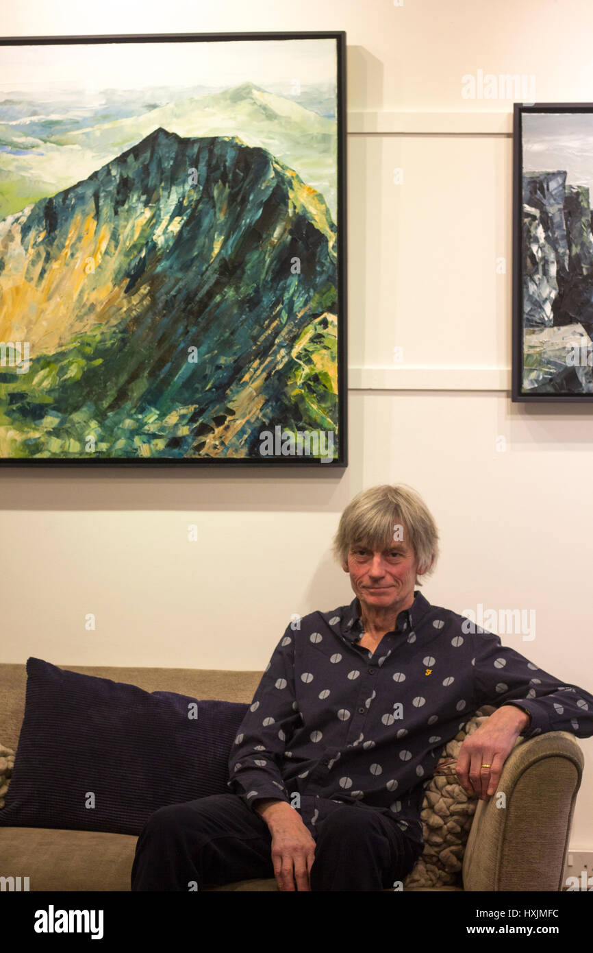 Gwyn Roberts at his gallery in Catays Cardiff. Welsh scenery is the subject of Gwyn Roberts ...