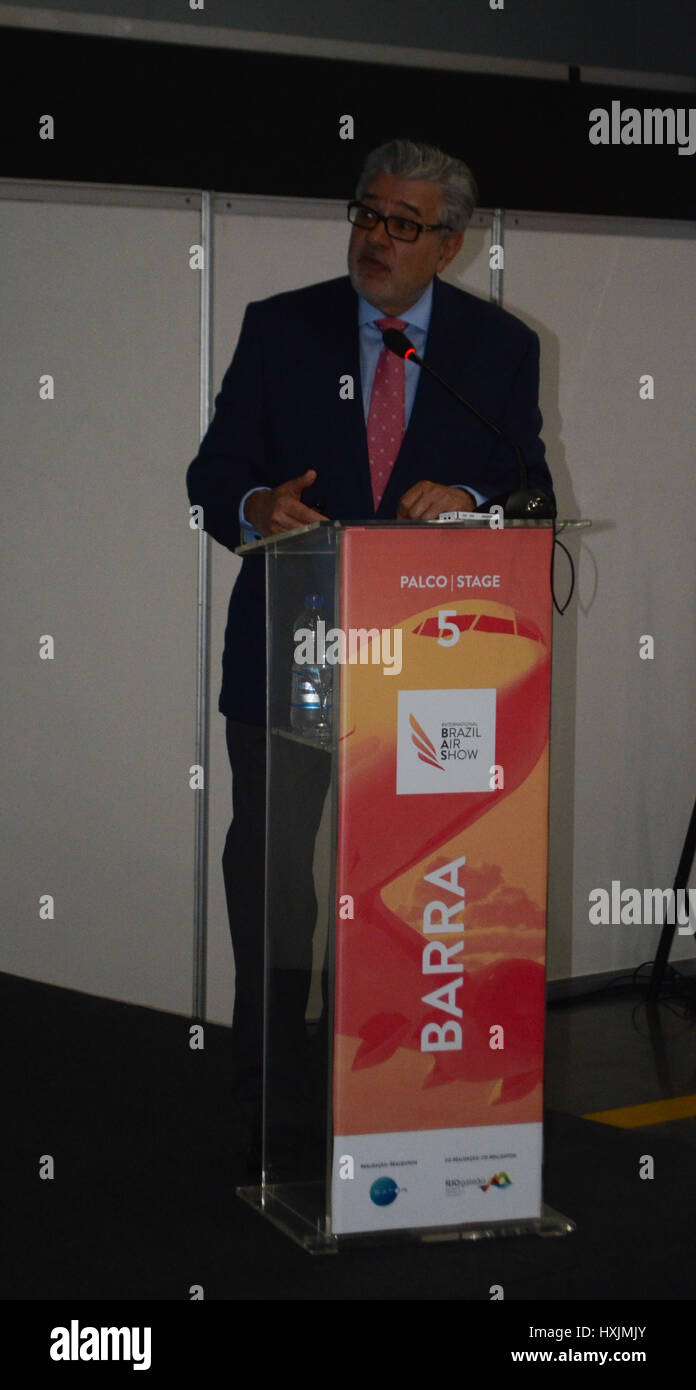 Rio De Janeiro, Brazil. 29th Mar, 2017. Rafael Alonso, Airbus president ...
