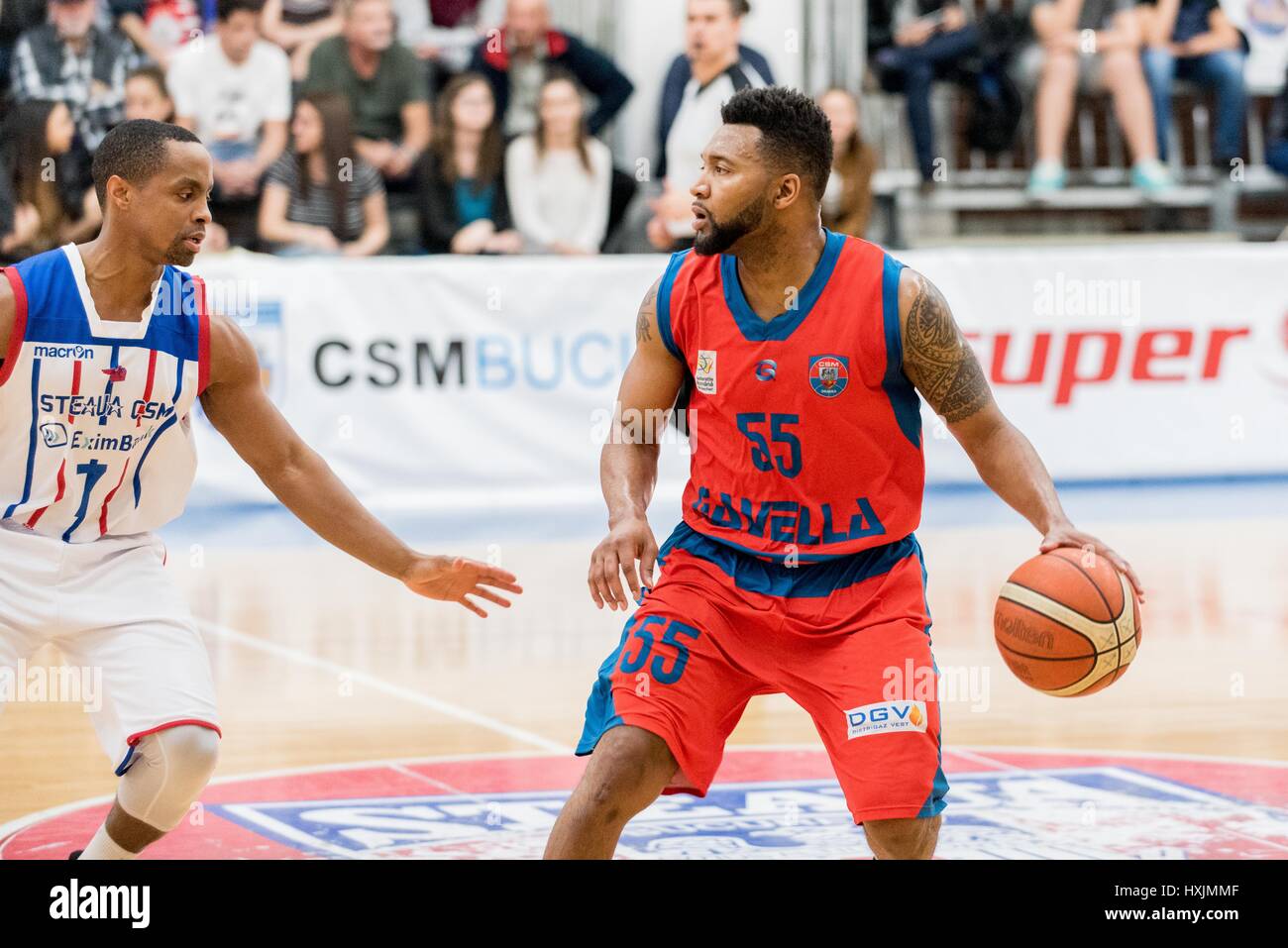 Bucharest, Romania. 29th Mar, 2017. March 29, 2017: Morris Curry #7 of ...