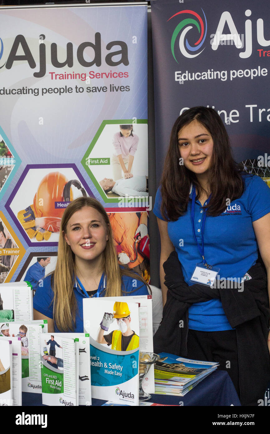Daisy Rattray and Sophie Vellum representing Ajuda training services ...