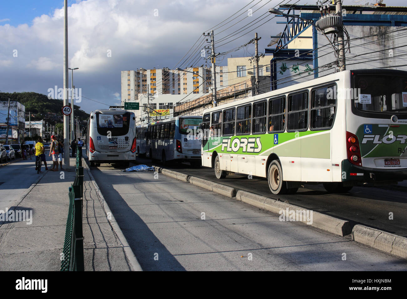 Rio de Janeiro, Brazil, March 29, 2017: In Brazil, most traffic ...