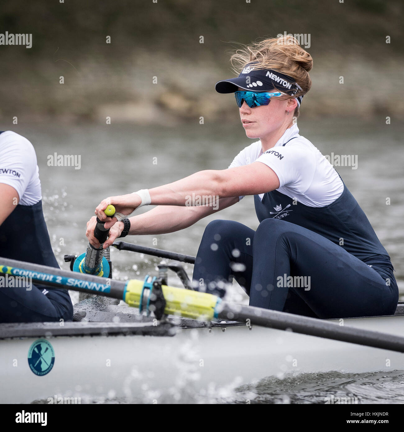 London, UK. 29th March 2017. Oxford University Women's Boat Club on a ...