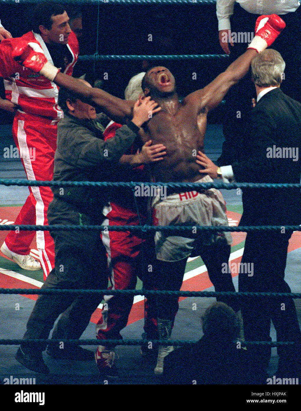 HERBIE HIDE WINS WBO WORLD HEAVYWEIGHT CHAMPIONSHIP 30 March 1994 Stock ...