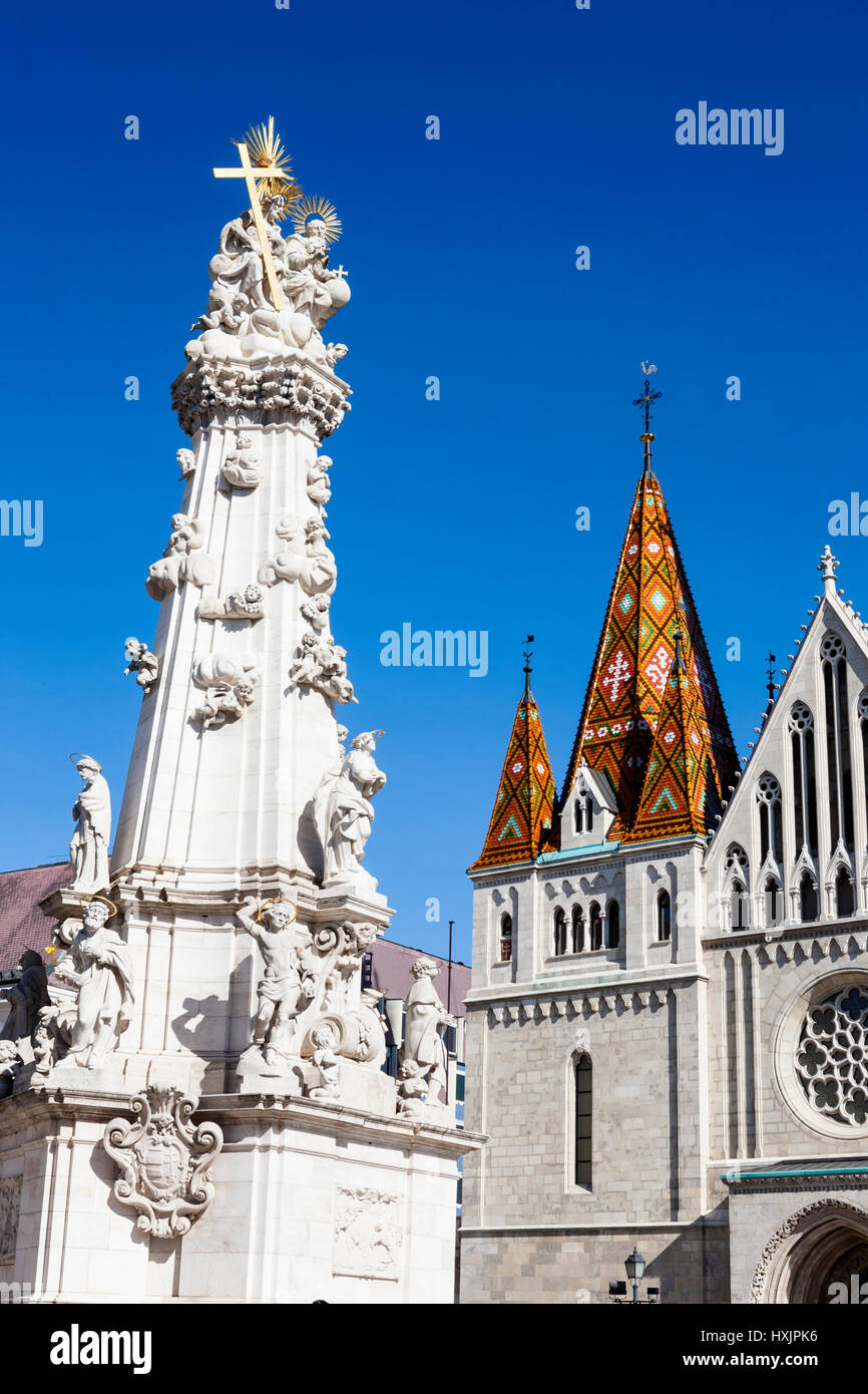 Holy Trinity Column, Szentháromság tér, Várhegy, Budapest, Hungary ...