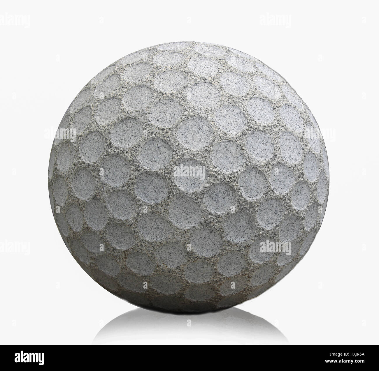 big Statue Golf ball made of stone have power and Heavy Stock Photo - Alamy