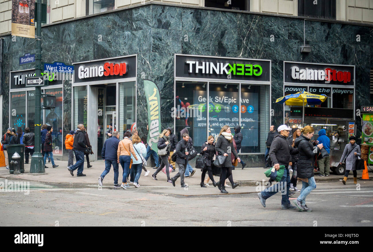 A GameStop video game store in Herald Square in New York on Friday ...