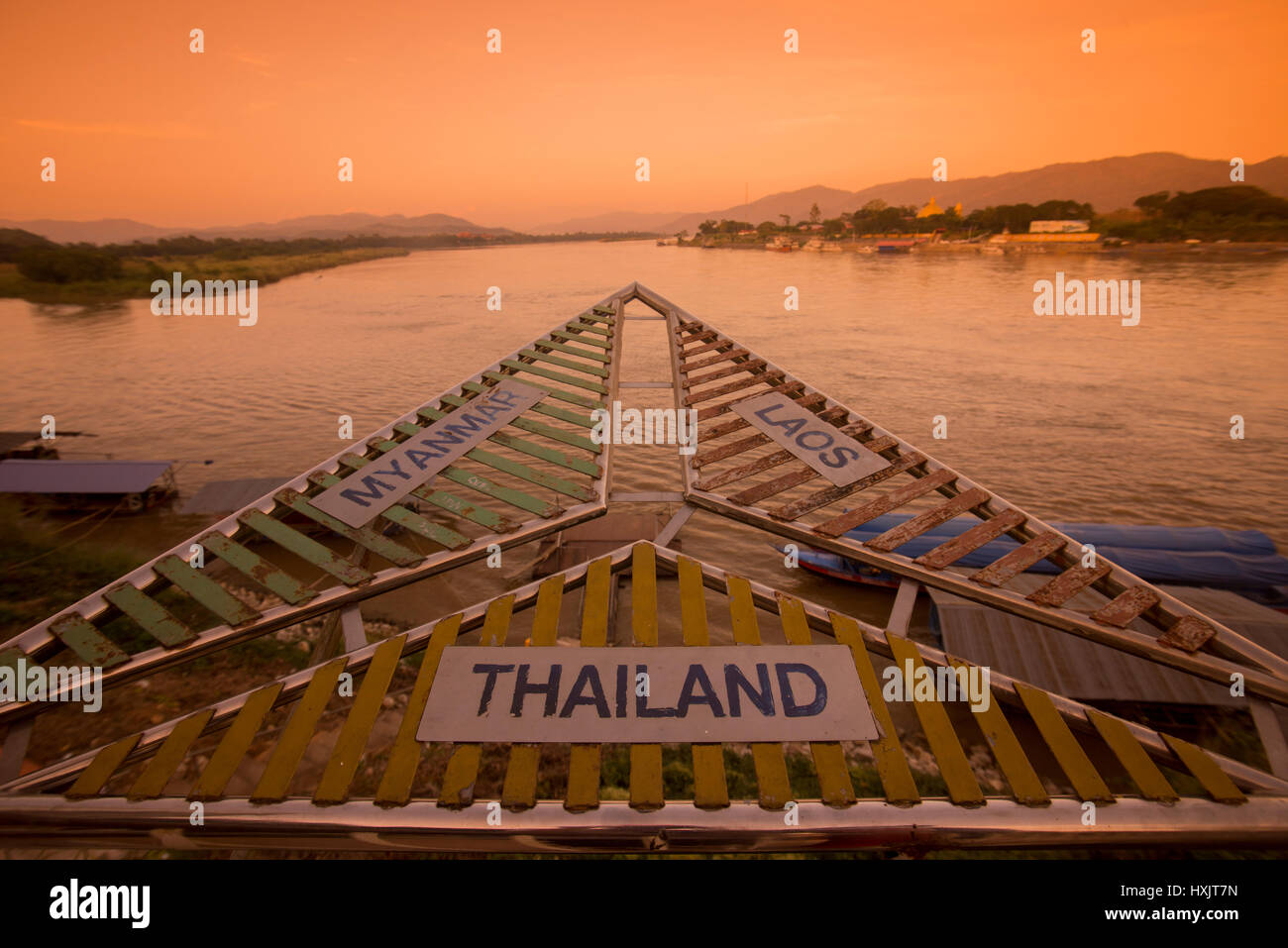 the Golden Triangle of Thailand, Myanmar and Laos in the town of Sop ...
