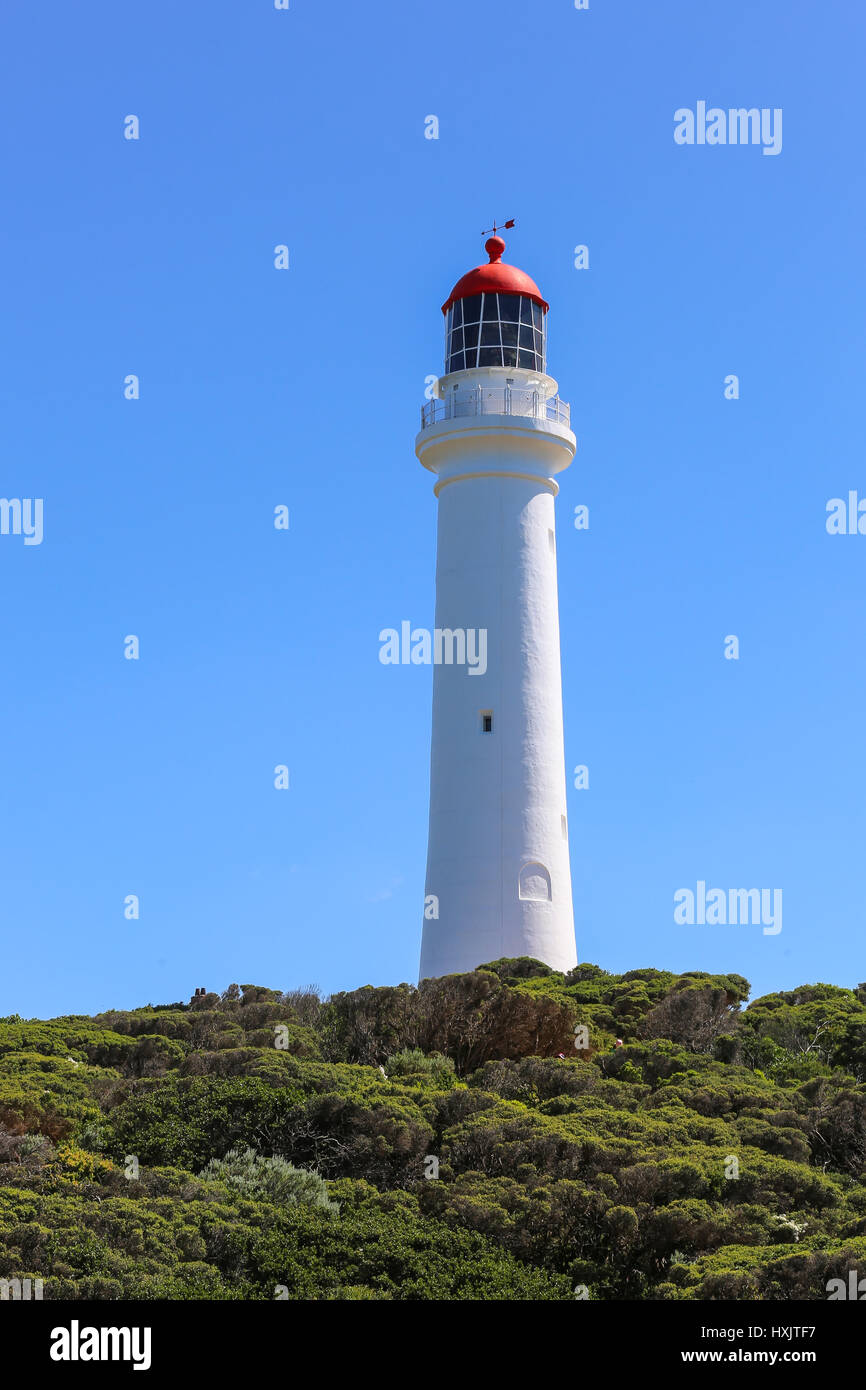 Split Point Lighthouse in Aireys Inlet, Great Ocean Road during a sunny ...