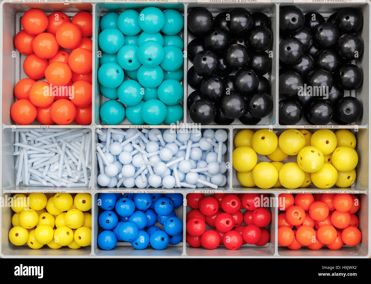 Educational ball-and-stick tool kit for molecular modeling Stock Photo ...