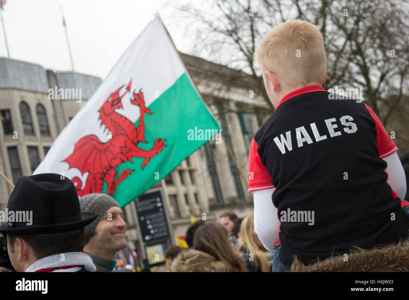 Cardiff, Wales. 2nd March, 2017. St.David's Day Parade through Cardiff ...