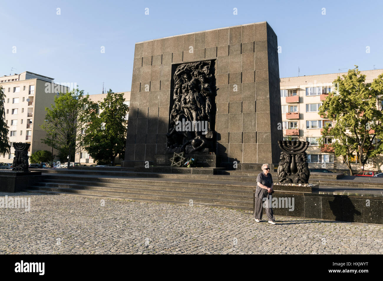 The Ghetto Heroes Monument commemorates the Warsaw Ghetto Uprising of ...