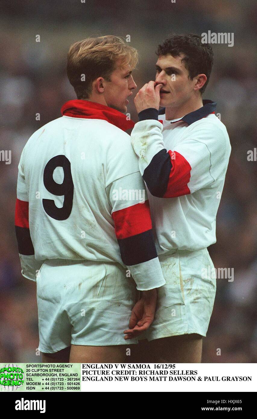 MATT DAWSON & PAUL GRAYSON ENGLAND DEBUT'S (WEST SAMOA) 16 December ...