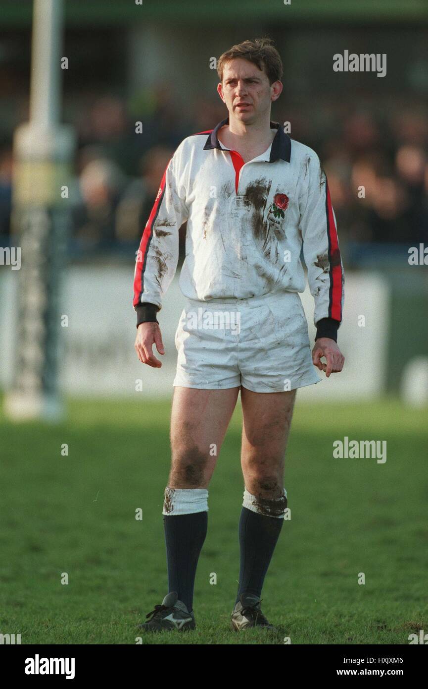 ANDREW TUNNINGLEY ENGLAND B & SARACENS RU 23 January 1995 Stock Photo ...