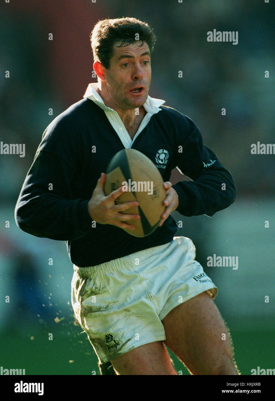 GAVIN HASTINGS SCOTLAND & WATSONIANS RU 22 February 1995 Stock Photo ...
