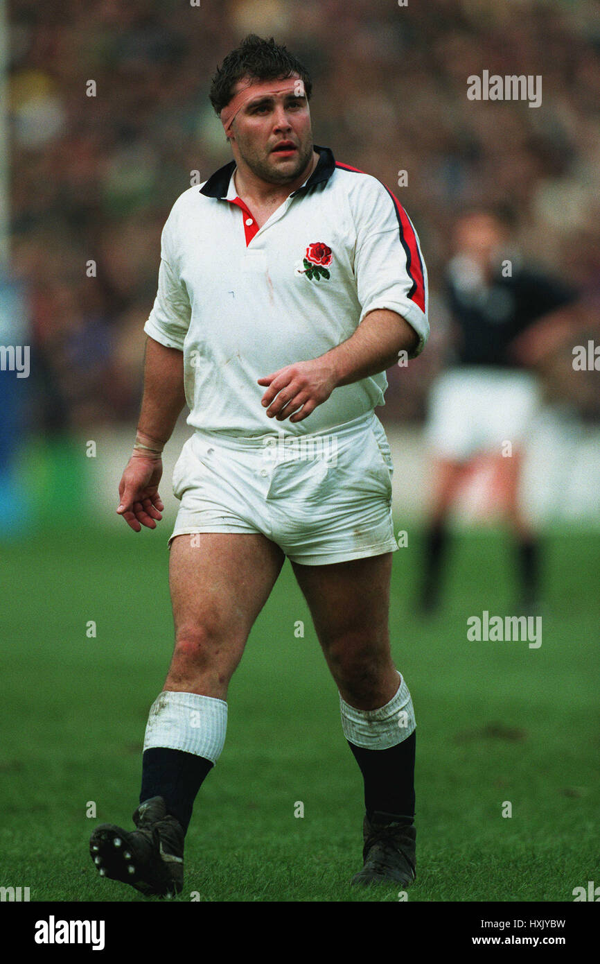 JASON LEONARD ENGLAND & HARLEQUINS RU 07 February 1994 Stock Photo - Alamy