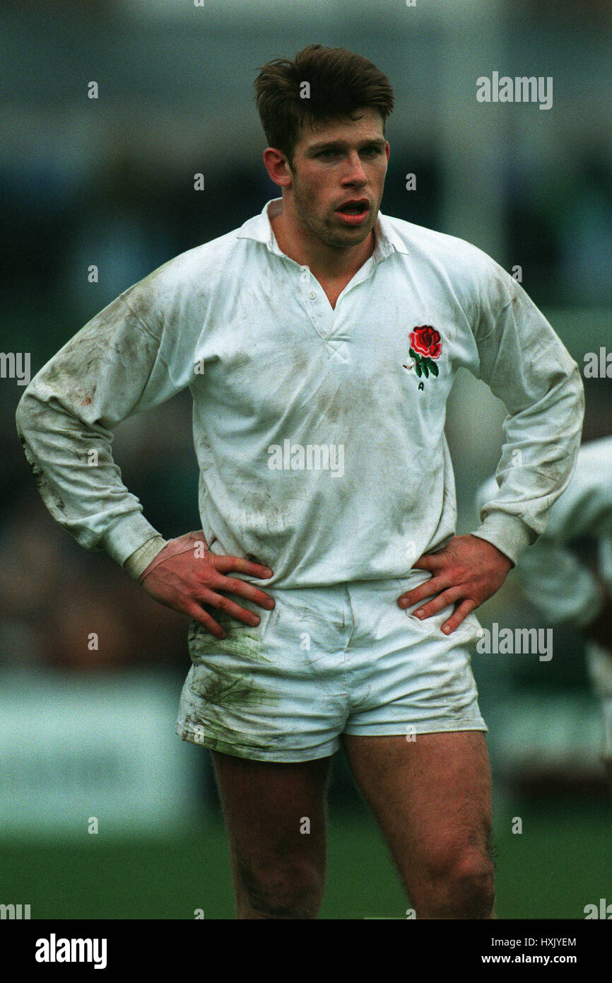 DAMIEN HOPLEY ENGLAND & WASPS RU 14 January 1994 Stock Photo - Alamy