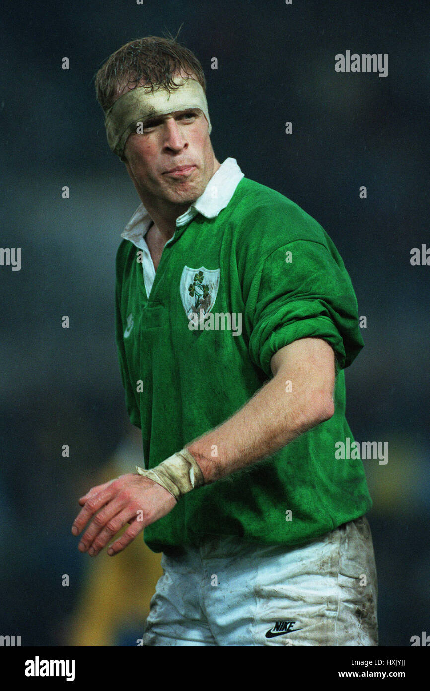 BRIAN ROBINSON IRELAND & BALLYMENA RU 22 November 1993 Stock Photo - Alamy