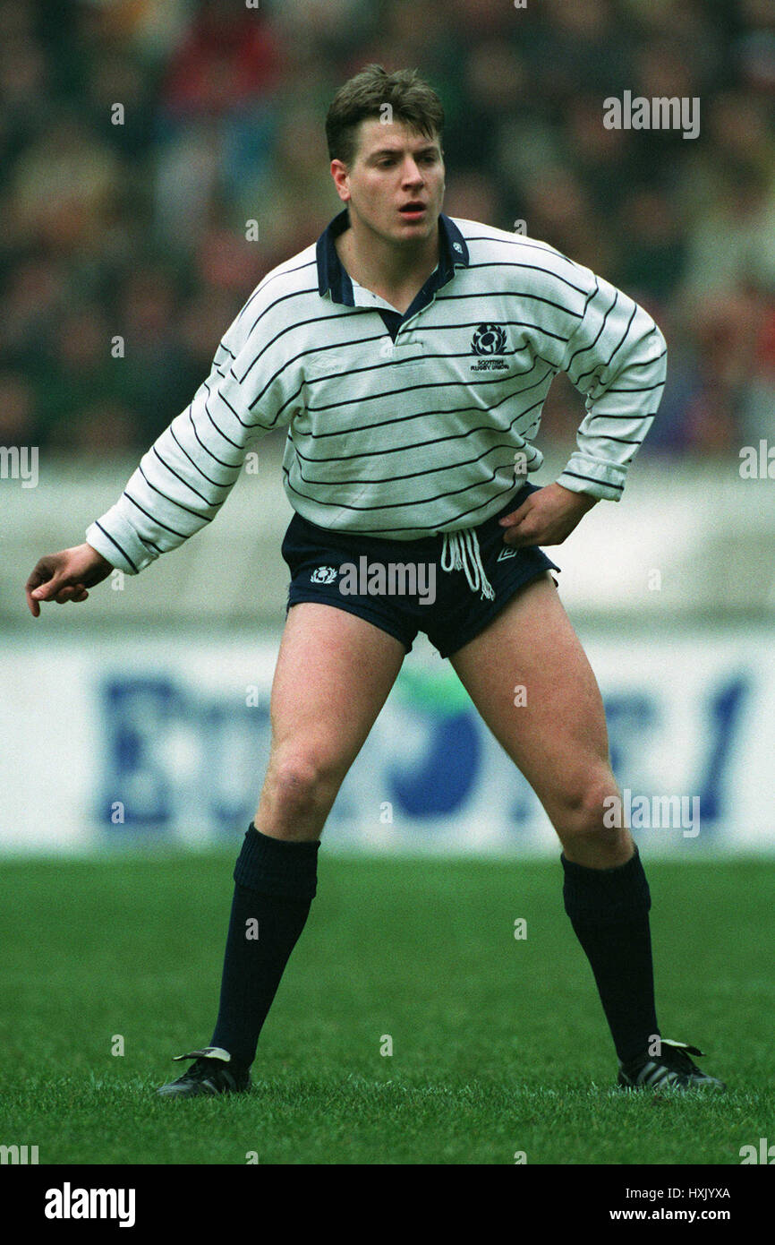 CRAIG CHALMERS SCOTLAND & MELROSE RU 09 February 1993 Stock Photo - Alamy