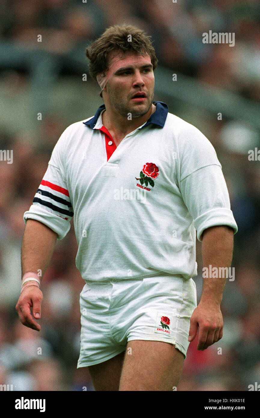JASON LEONARD ENGLAND RU 12 December 1991 Stock Photo - Alamy