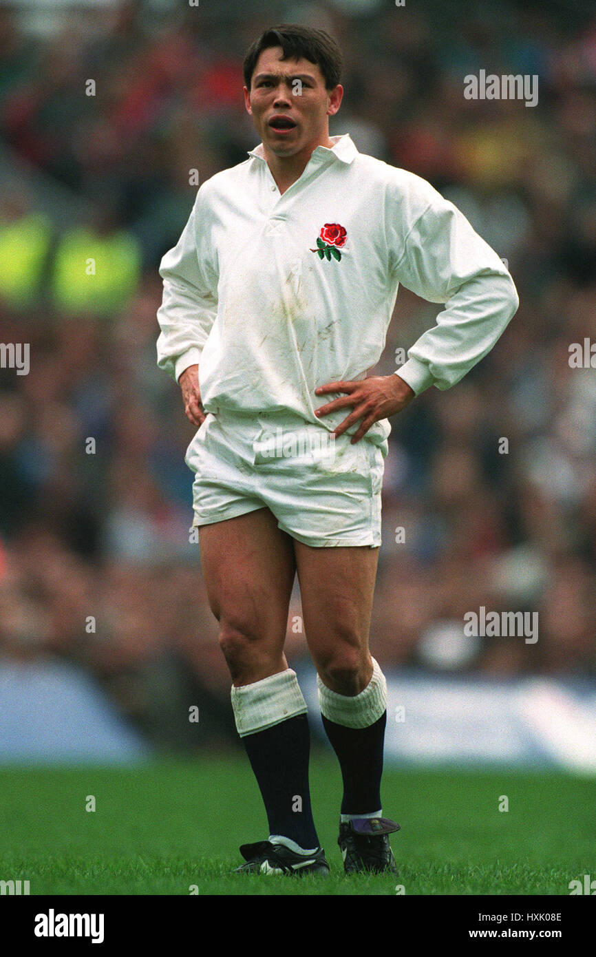 RORY UNDERWOOD ENGLAND & LEICESTER RU 08 March 1992 Stock Photo - Alamy