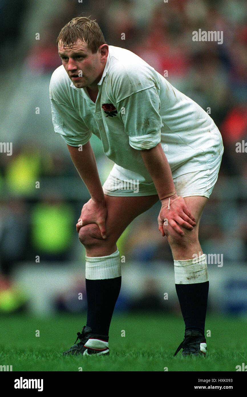 DEAN RICHARDS ENGLAND & LEICESTER RU 08 March 1992 Stock Photo - Alamy