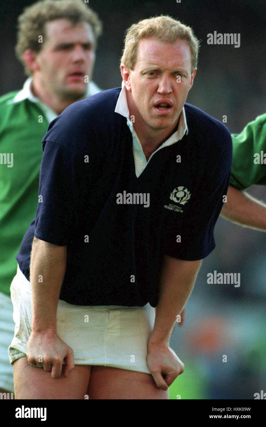 DEREK WHITE SCOTLAND & GALA RU 17 February 1992 Stock Photo - Alamy