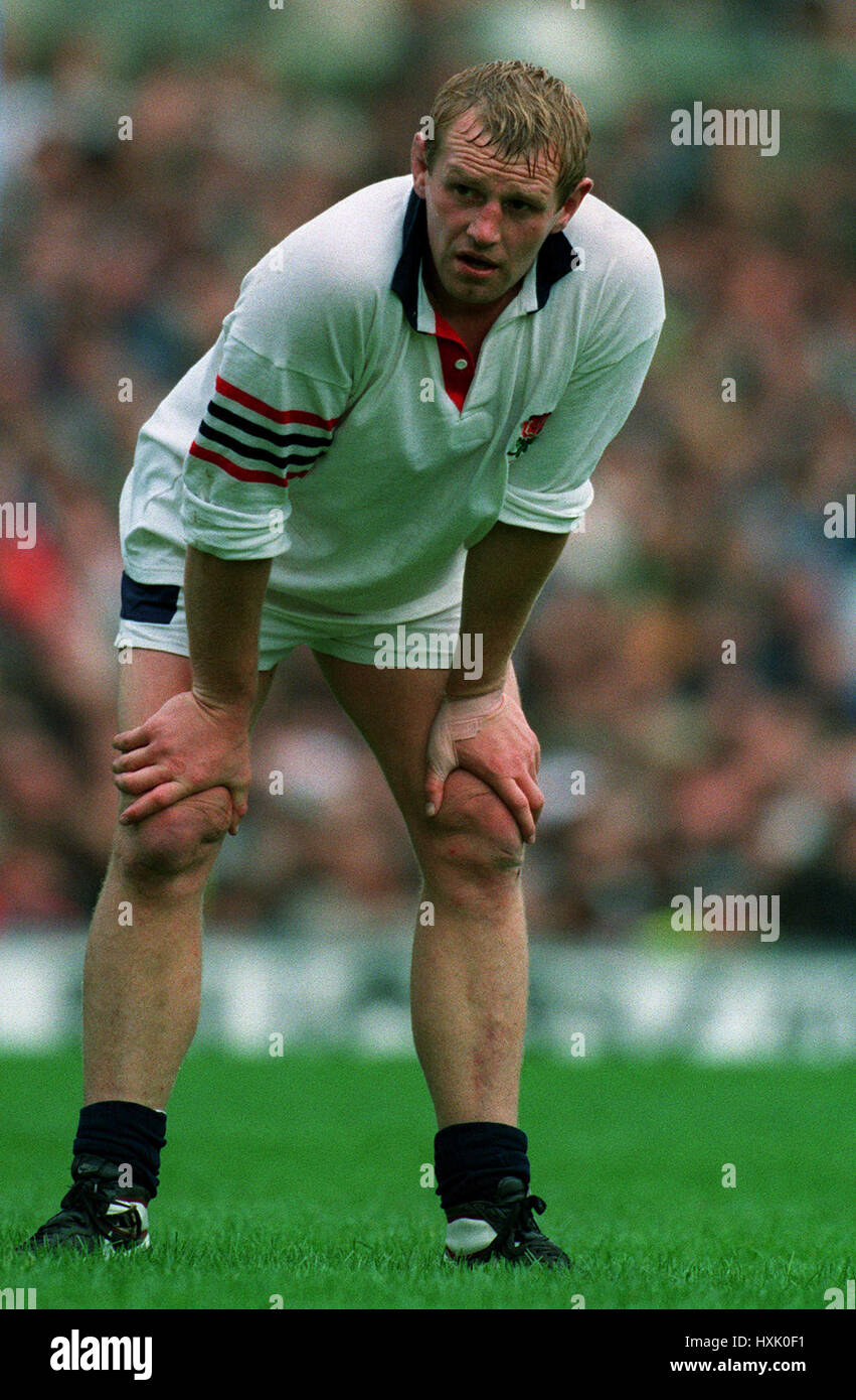 DEAN RICHARDS ENGLAND & LEICESTER RU 14 October 1991 Stock Photo - Alamy