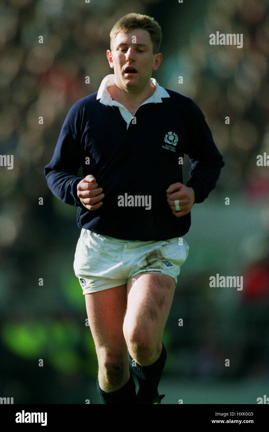 GARY ARMSTRONG SCOTLAND & JED-FOREST RU 16 March 1991 Stock Photo - Alamy