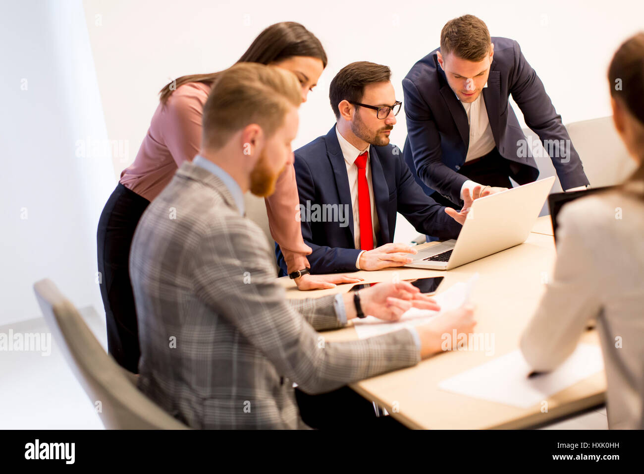 Business people working in modern office Stock Photo - Alamy